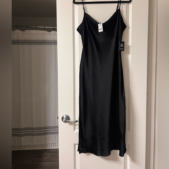 Express | Dresses | Nwt Express Satin Cowl Neck Slip Midi Dress | Poshmark